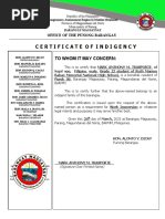 Cert. of Indigency Template | PDF
