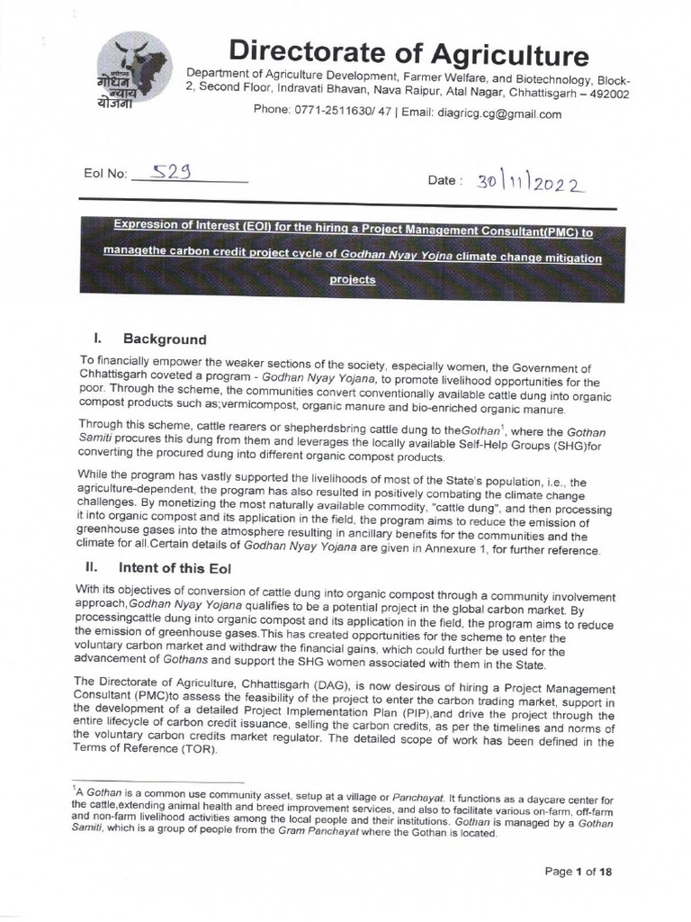 Carbon Credit EOI | PDF