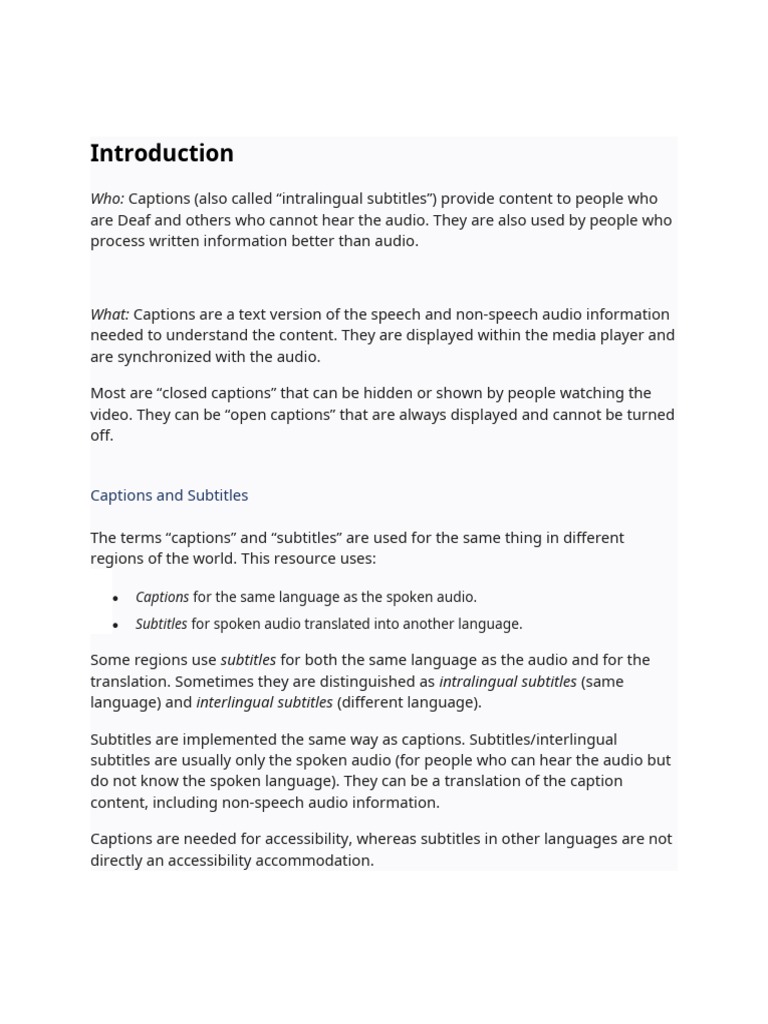 Captions Subtitles Pdf