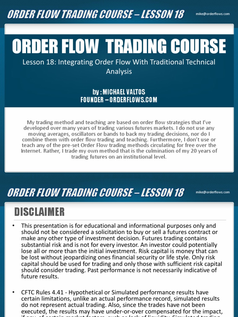 OFTC Lesson 18 - Integrating Order Flow With Traditional Technical Analysis | PDF | Technical ...