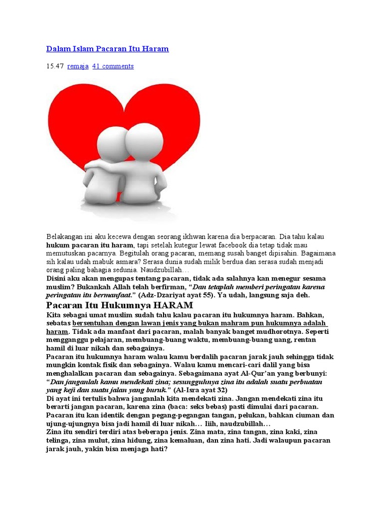 Dalam Islam Pacaran Itu Haram | PDF | Hukum