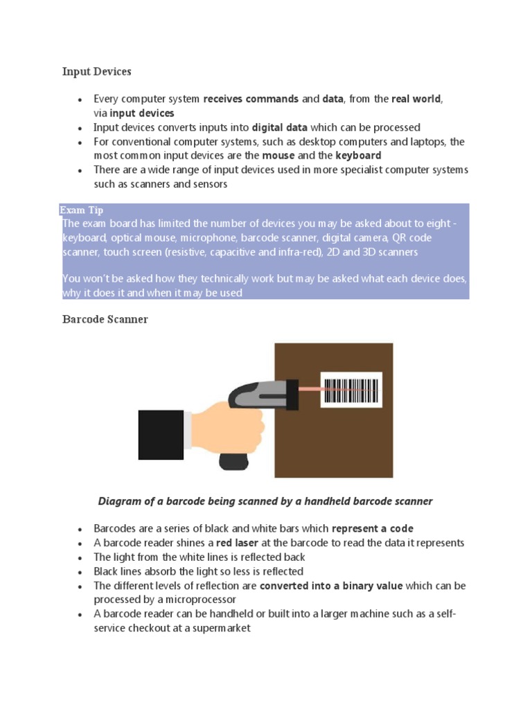 3.2 Hardware Input, Output and Sensors | PDF | Barcode | Image Scanner