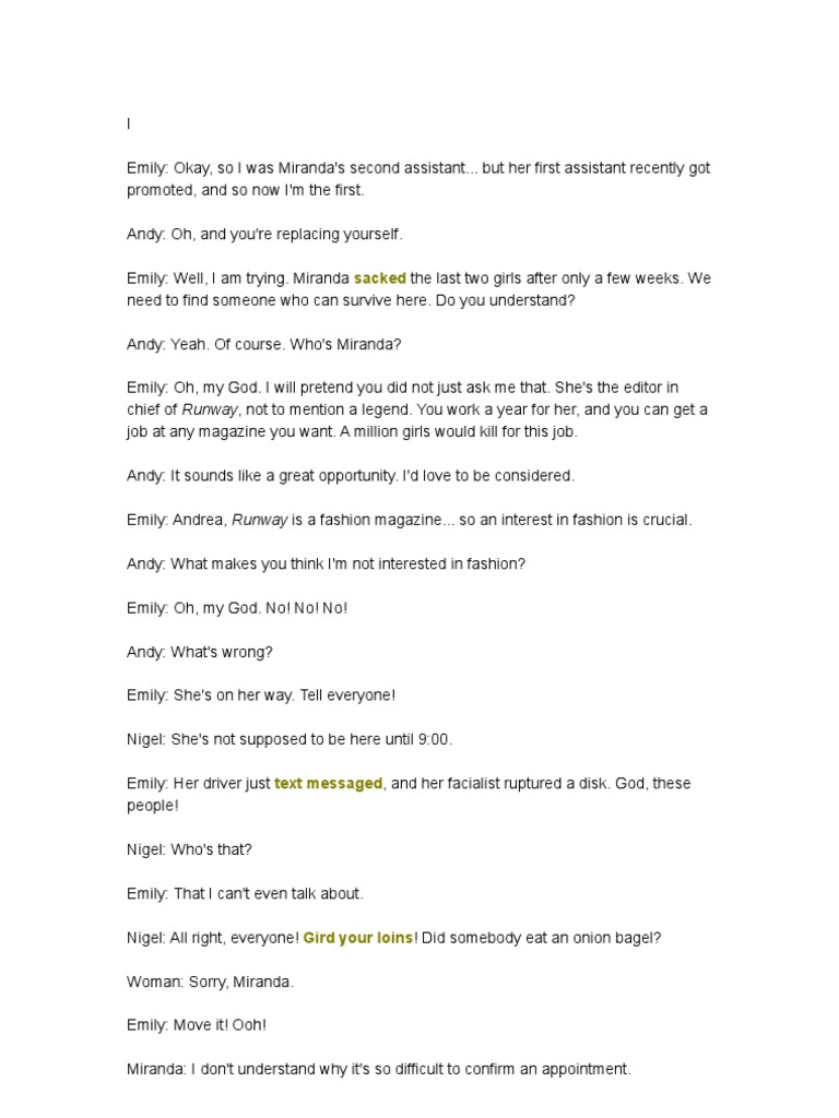 The Devil Wears Prada | PDF