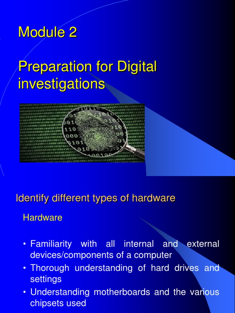 Digital Forensics Investigation Essentials | PDF | Operating System | Computer Hardware