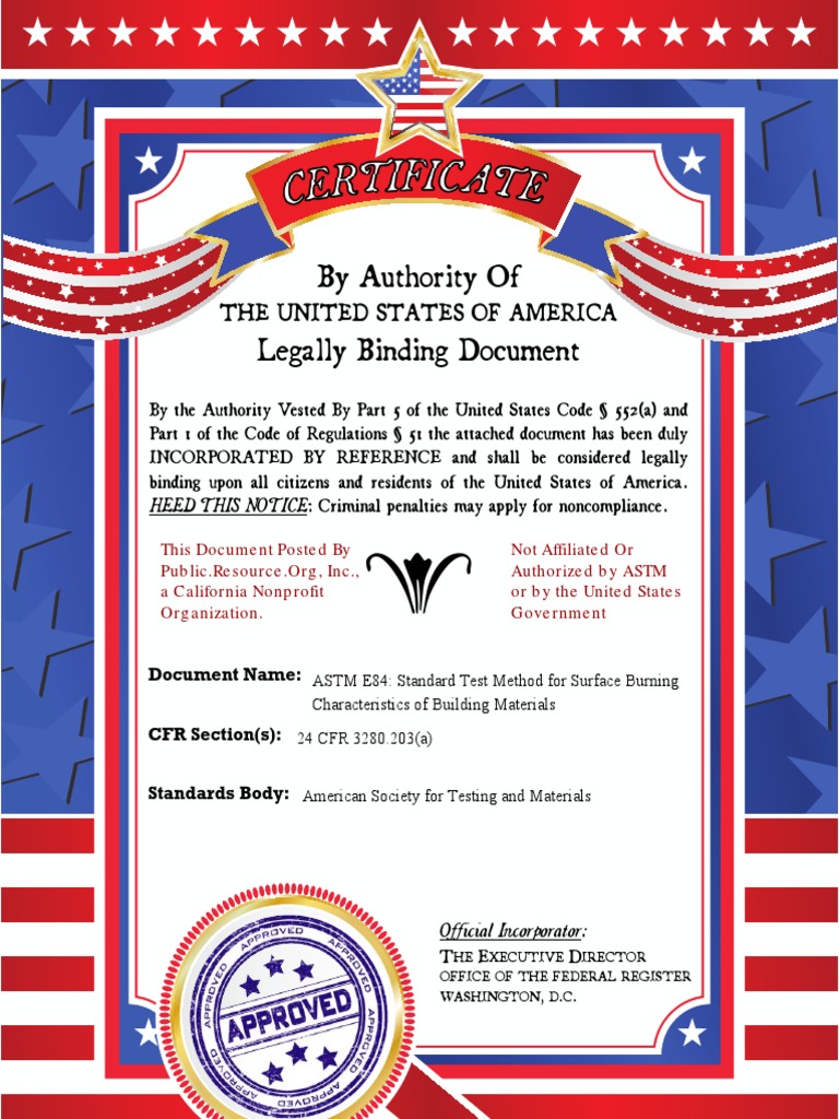 ASTM E84 - Standard Test Method For Surface Burning Characteristics of ...