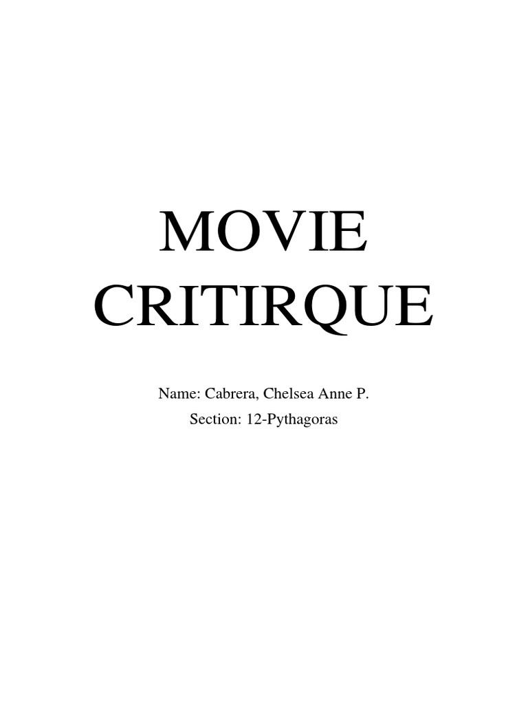 Movie Critique | PDF