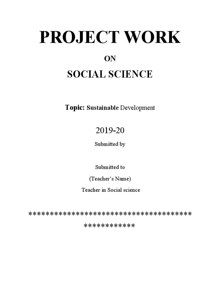 Sustainable Development Project Class 10th PDF | PDF | Sustainability | Climate Change