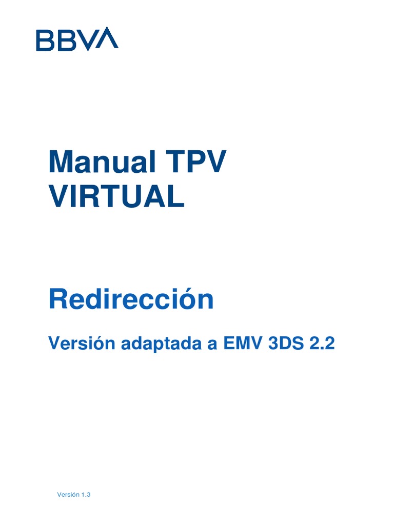 TPV VIRTUAL Manual Redireccion | PDF | Autenticación | Visa Inc.