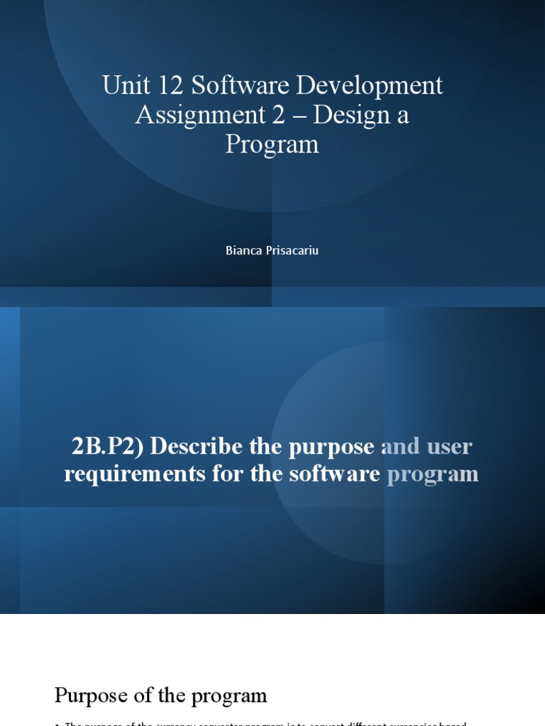 Unit 12 Software Development - Assignment 2 - Bianca P | PDF | Computer Programming | Usability