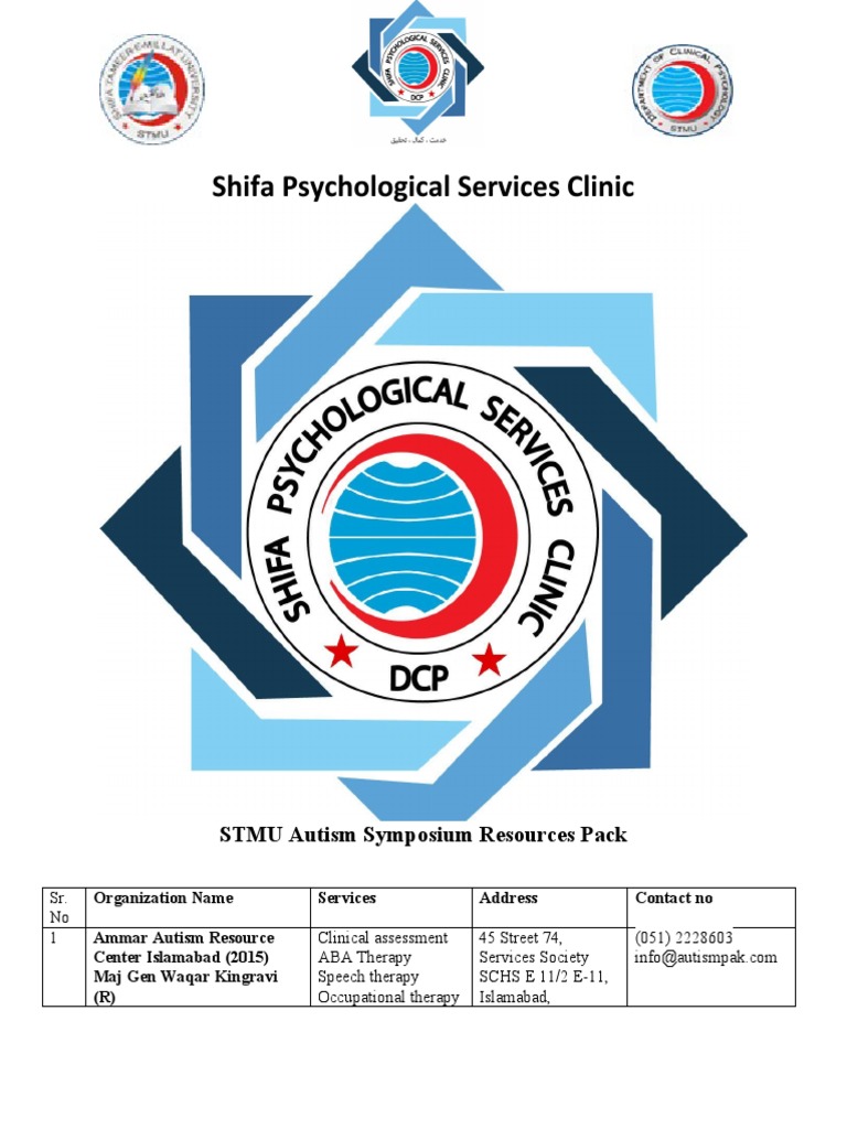Autism Symposium resource pack | PDF | Psychotherapy | Autism Spectrum