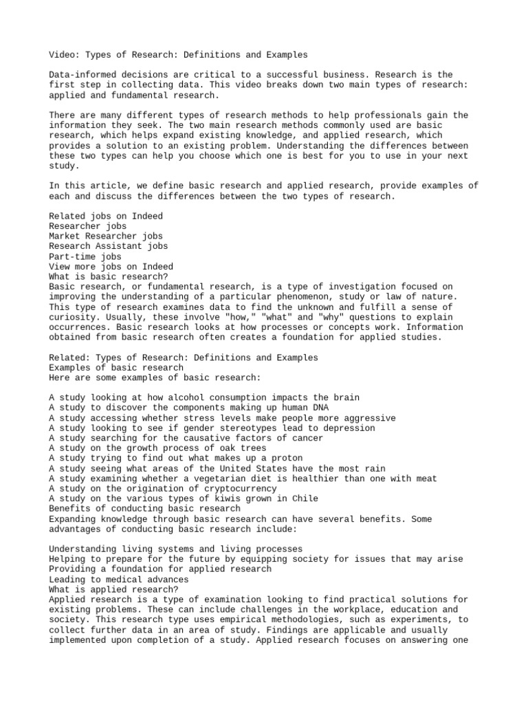 Basic Research | PDF | Methodology | Theory