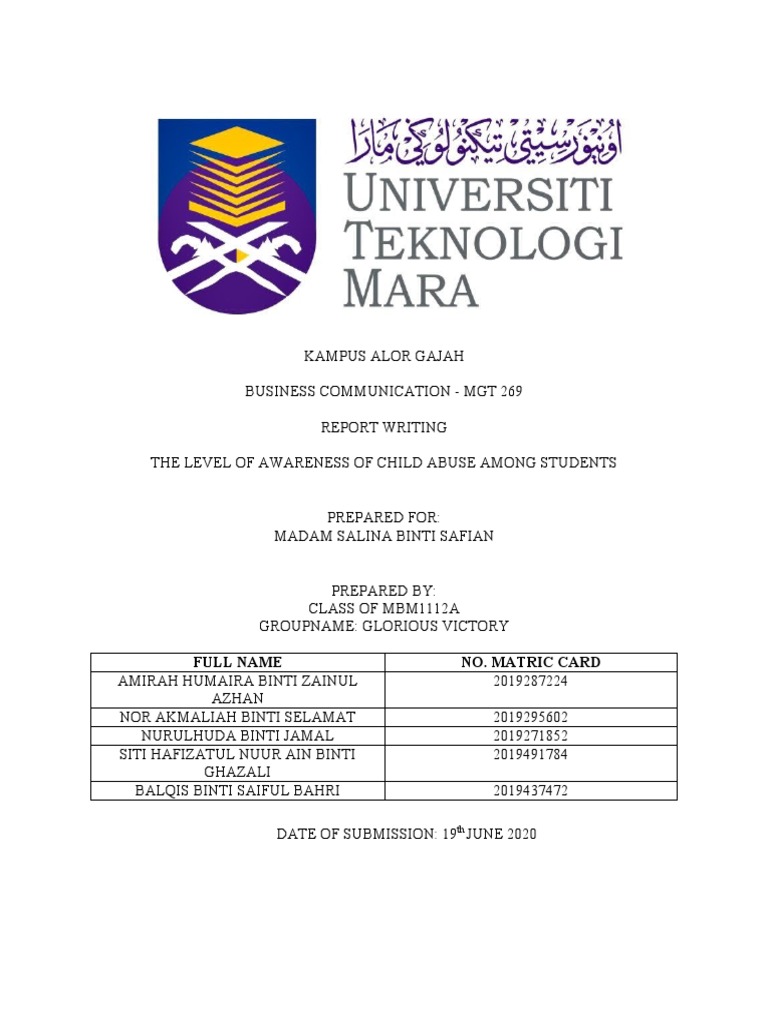 MGT Report Writing | PDF | Child Abuse | Child Neglect