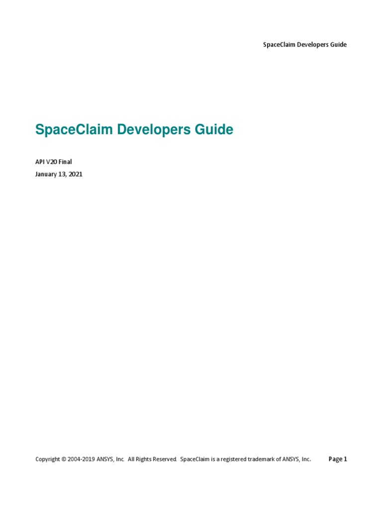 SpaceClaim - Developers Guide | PDF | C Sharp (Programming Language ...