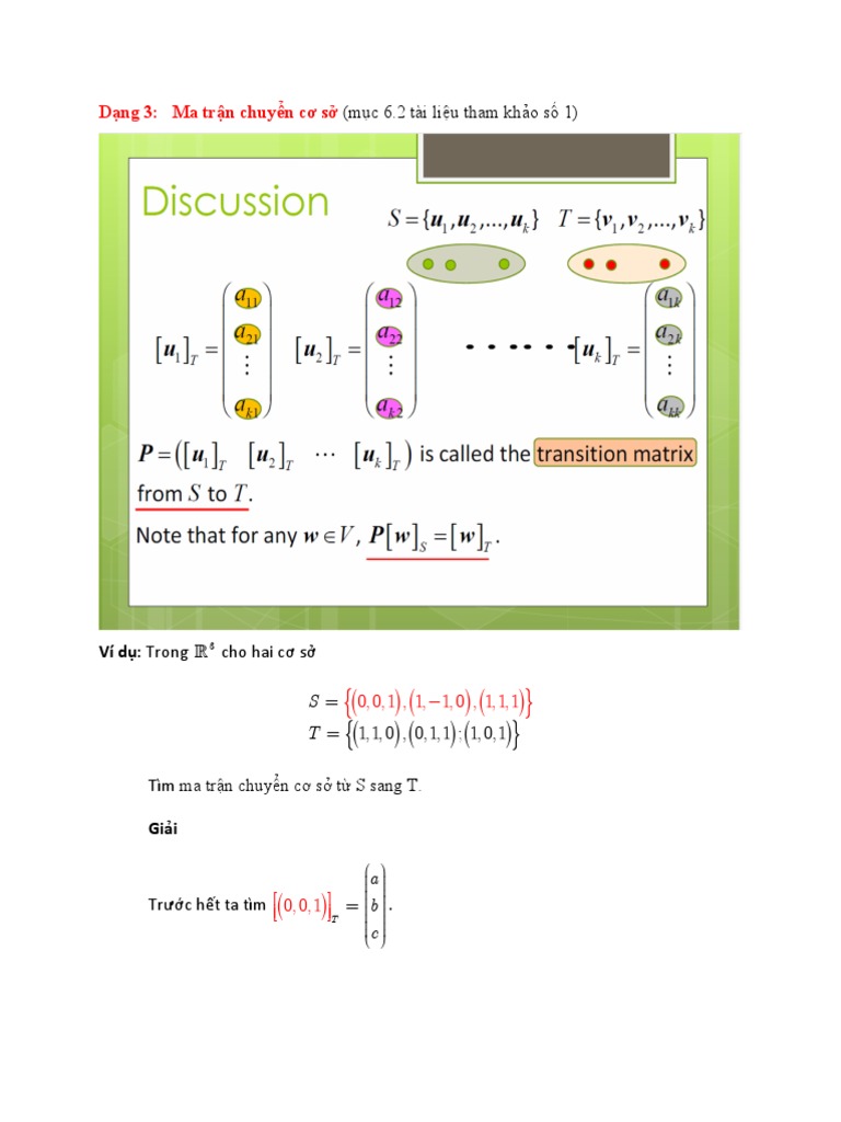 Dang 3 - Ma Tran Chuyen Co So | PDF