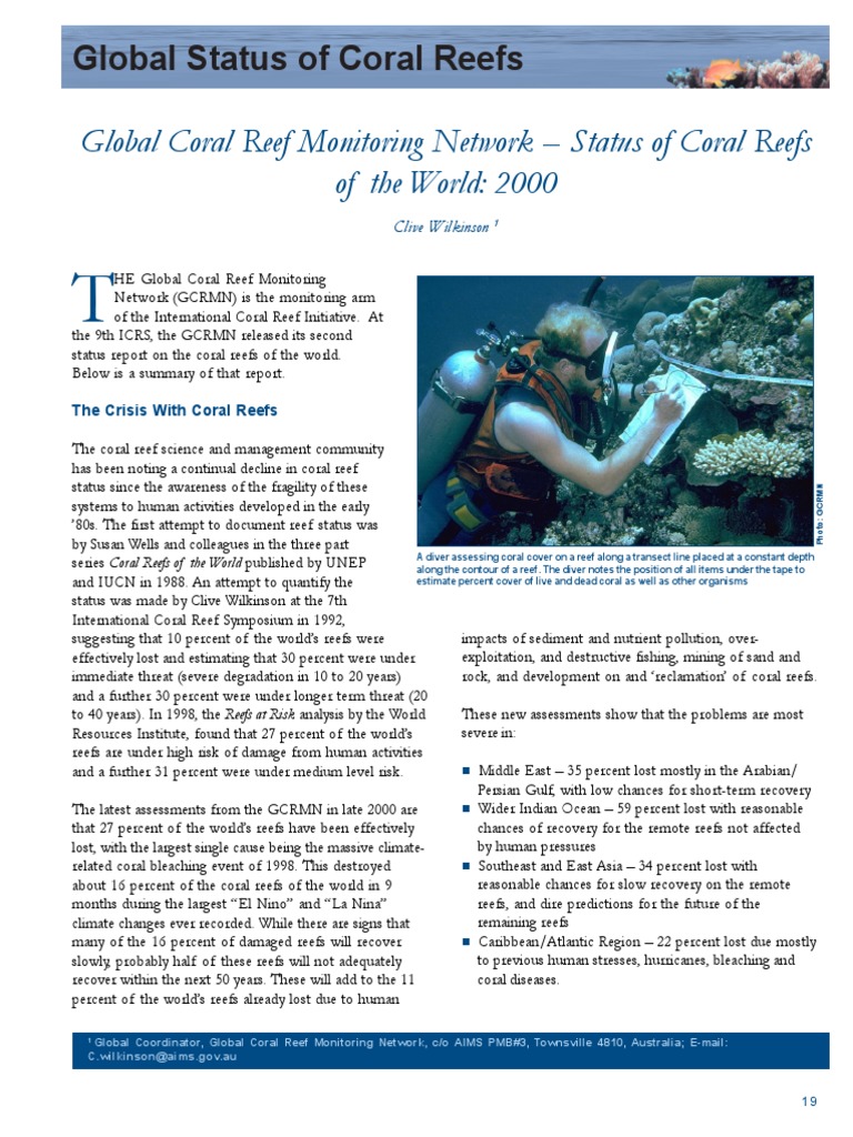 Global Coral Reef Monitoring Network - Status of Coral Reefs of The ...