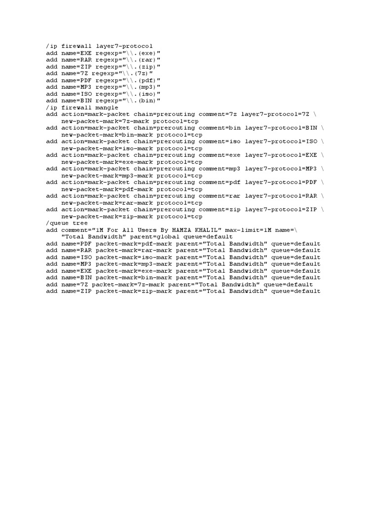 Mikrotik Firewall Rules | PDF