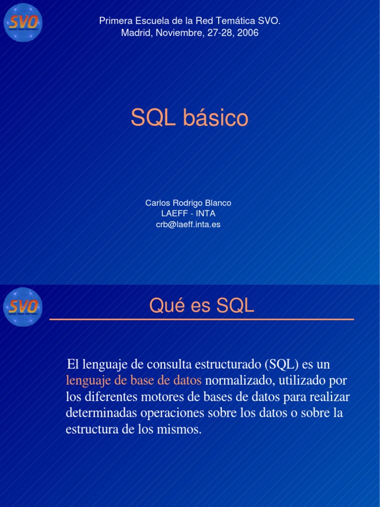 Manual Basico de SQL | PDF | SQL | Datos de computadora
