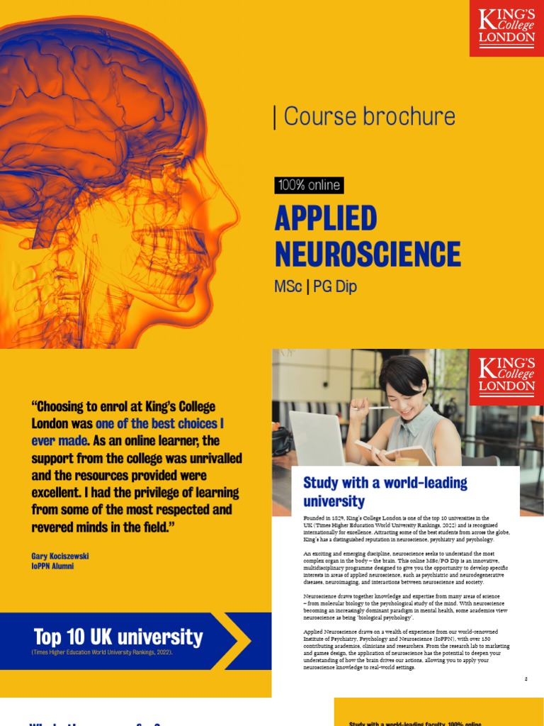 Online MSc in Applied Neuroscience | PDF | Educational Technology ...