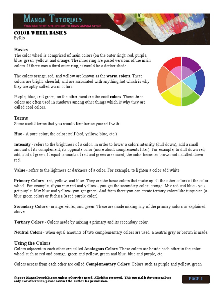 005 Color Wheel Basics | PDF | Color | Yellow