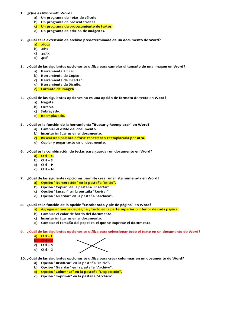 Modelo Preguntas de Word | PDF | Microsoft Word | Ingeniería de software