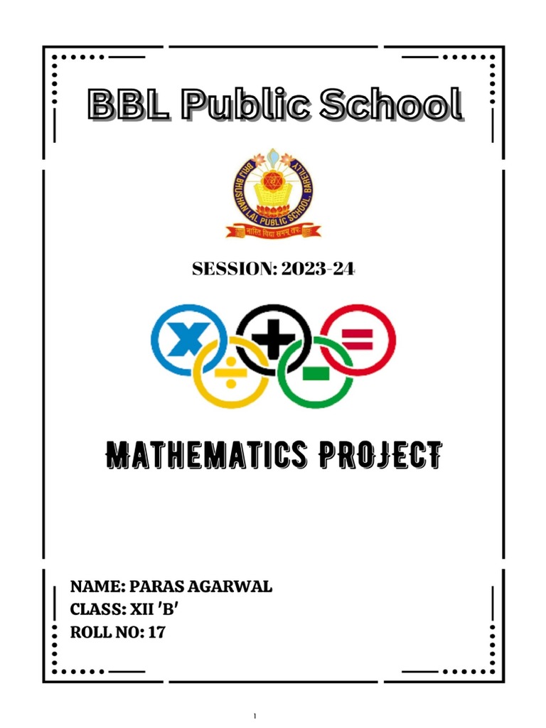 Mathematics Project | PDF