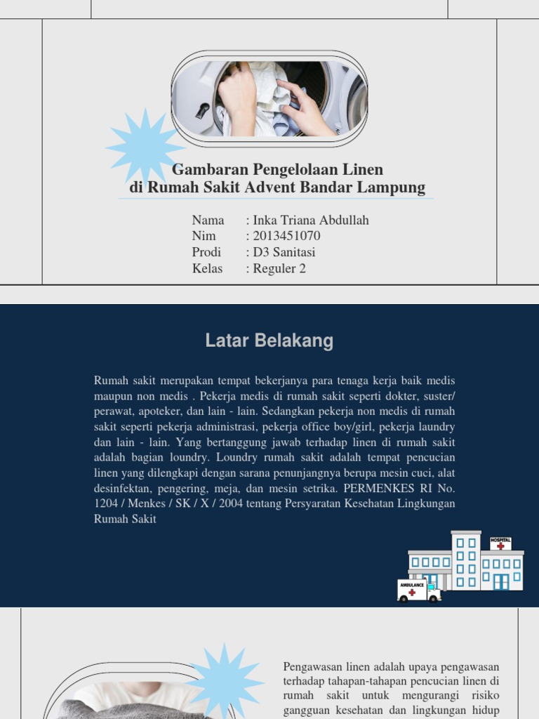 Pengelolaan Linen di RS Advent Lampung | PDF | Kesehatan Holistik