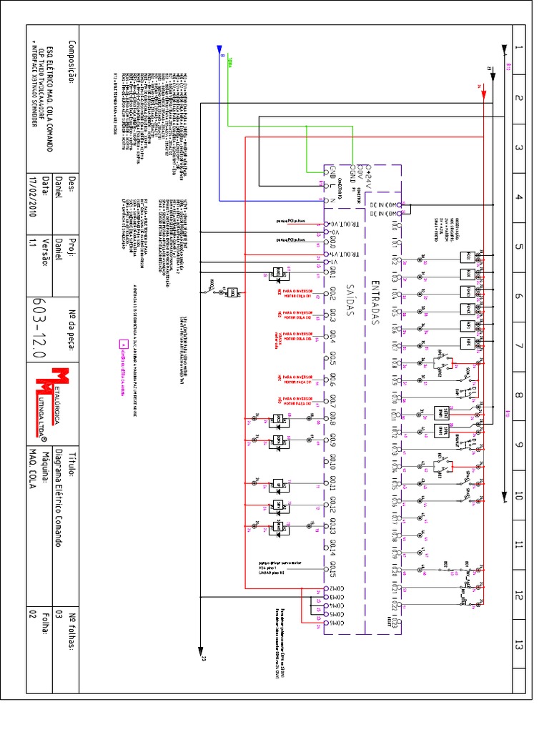 Esquema Elétrico MCOLA V101 Br Art Inv Faca Clp Twido Pag2 SENSOR Model ...