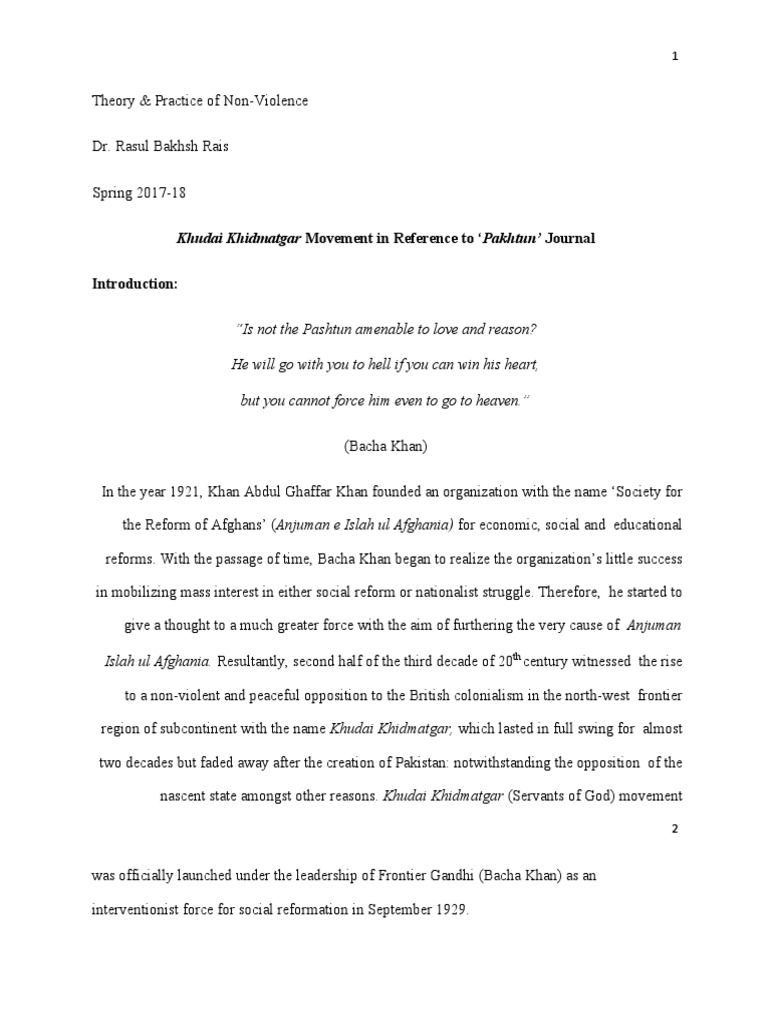 KKM in Reference To Pukhtun Journal | PDF | Religion & Spirituality