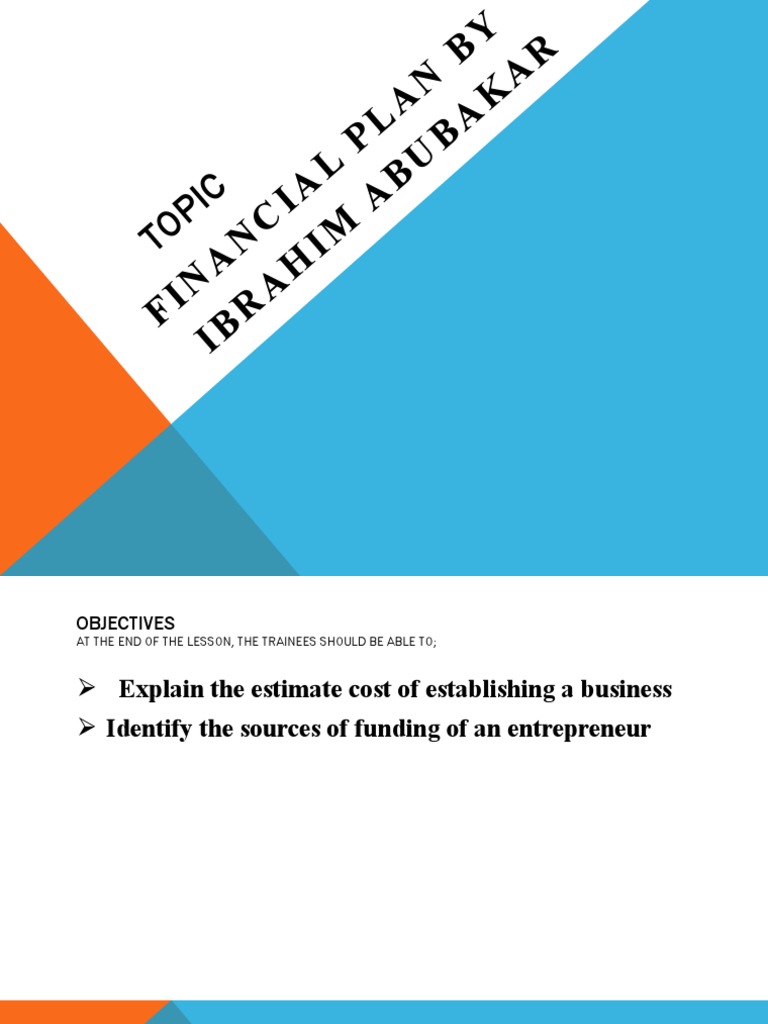 Financial Plan | PDF | Capital (Economics) | Cost