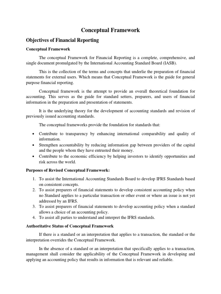 Conceptual Framework Module 1 | PDF | Financial Statement ...