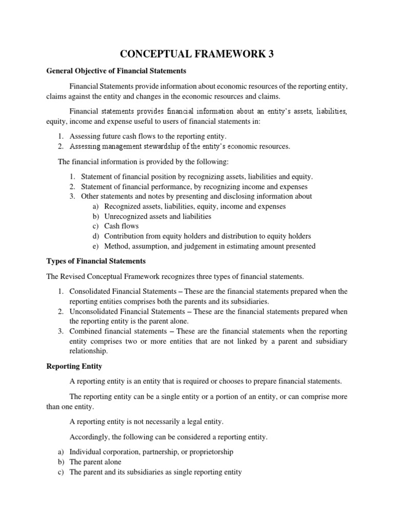 Conceptual Framework Module 3 | PDF | Financial Statement | Going Concern