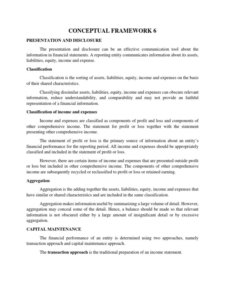 Conceptual Framework Module 6 | PDF | Income | Financial Capital
