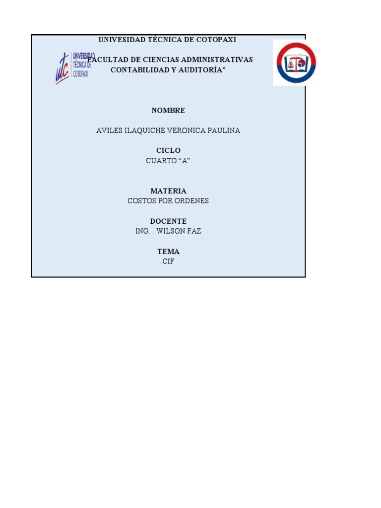 Cif Costos (Practica) | PDF | Business | Economias