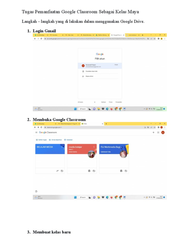 Panduan Menggunakan Google Classroom | PDF