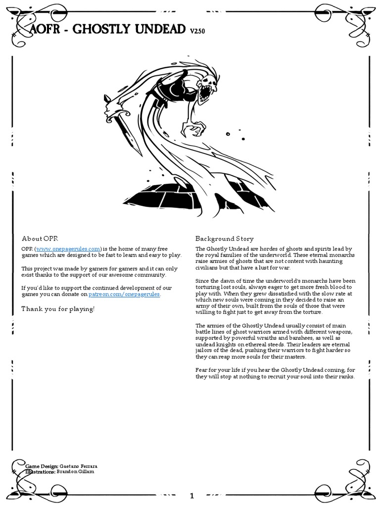 AOFR - Ghostly Undead v2.50 | PDF | Ghosts | Military