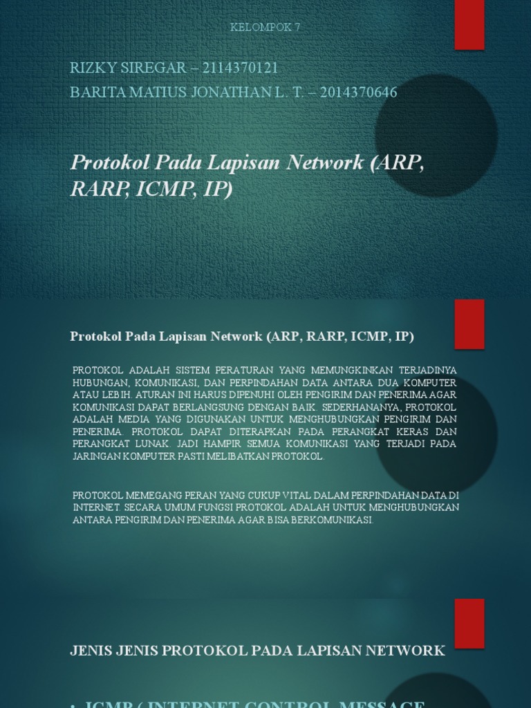 Protokol Pada Lapisan Network (ARP, RARP | PDF | Komputer