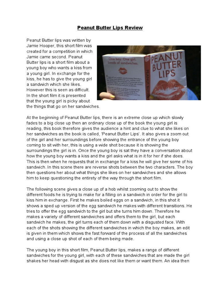 Peanut Butter Lips Short Film Review | PDF | Language Arts & Discipline
