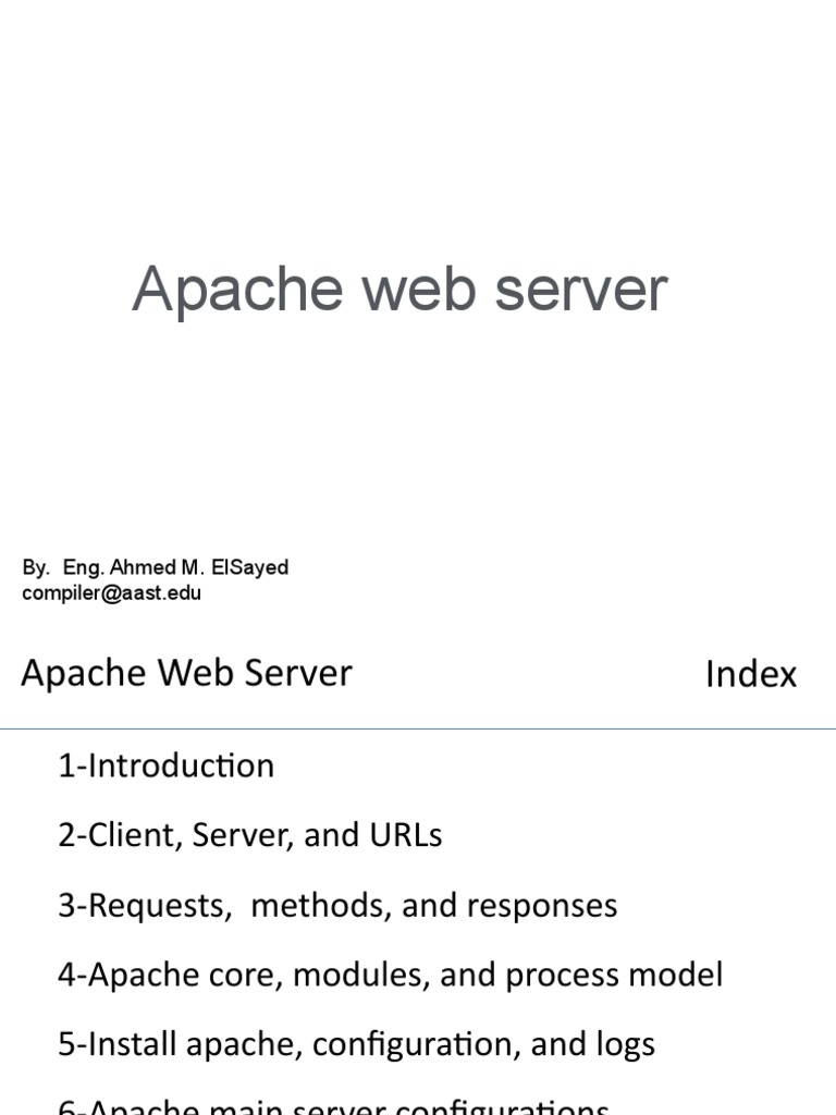 ApacheWebServer PHP | PDF | Hypertext Transfer Protocol | Networking