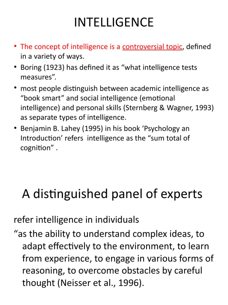Understanding Intelligence in Psychology | PDF | Intelligence ...