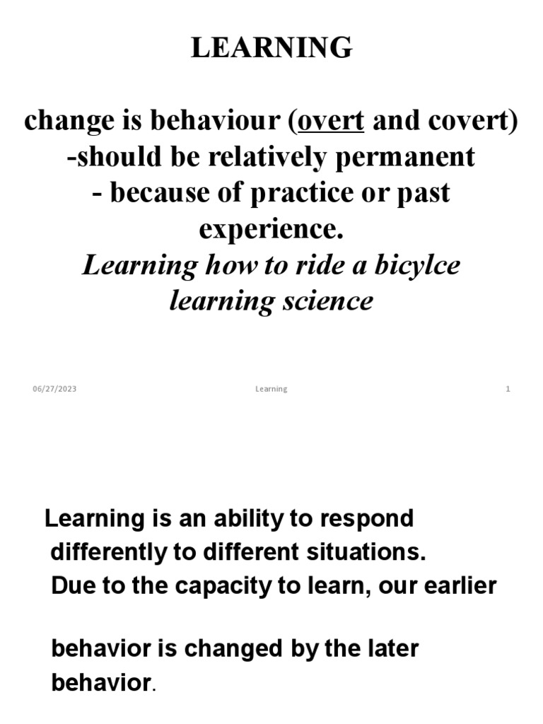Learning SM | PDF | Classical Conditioning | Reinforcement