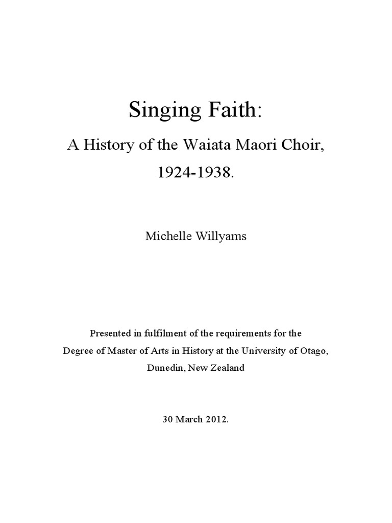 Singing_Faith_A_History_of_the_Waiata_Ma | PDF | Māori People | Musicology