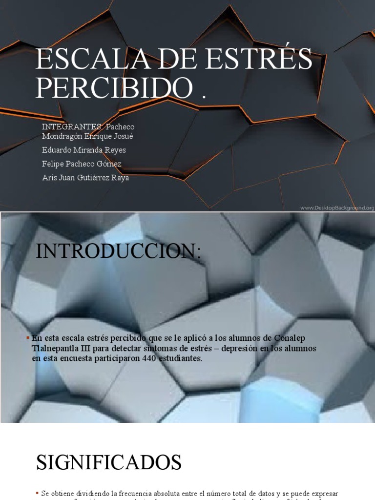 Escala de Estrés Percibido 2.2 | PDF | Mediana