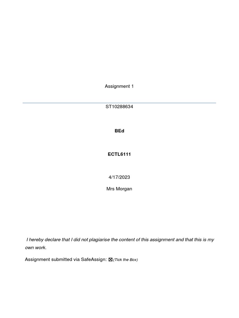 AssignmentTemplate - 2022v1 New | PDF | Pedagogy | Language Development