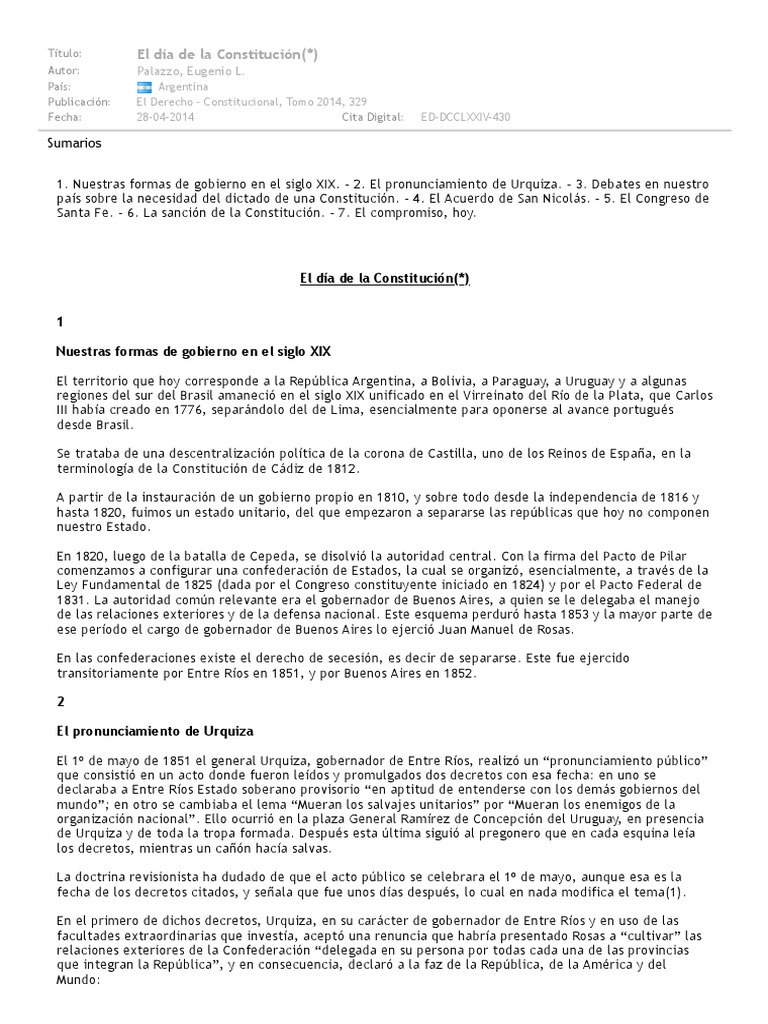 El Día de La Constitución | PDF | Constitución | Gobierno