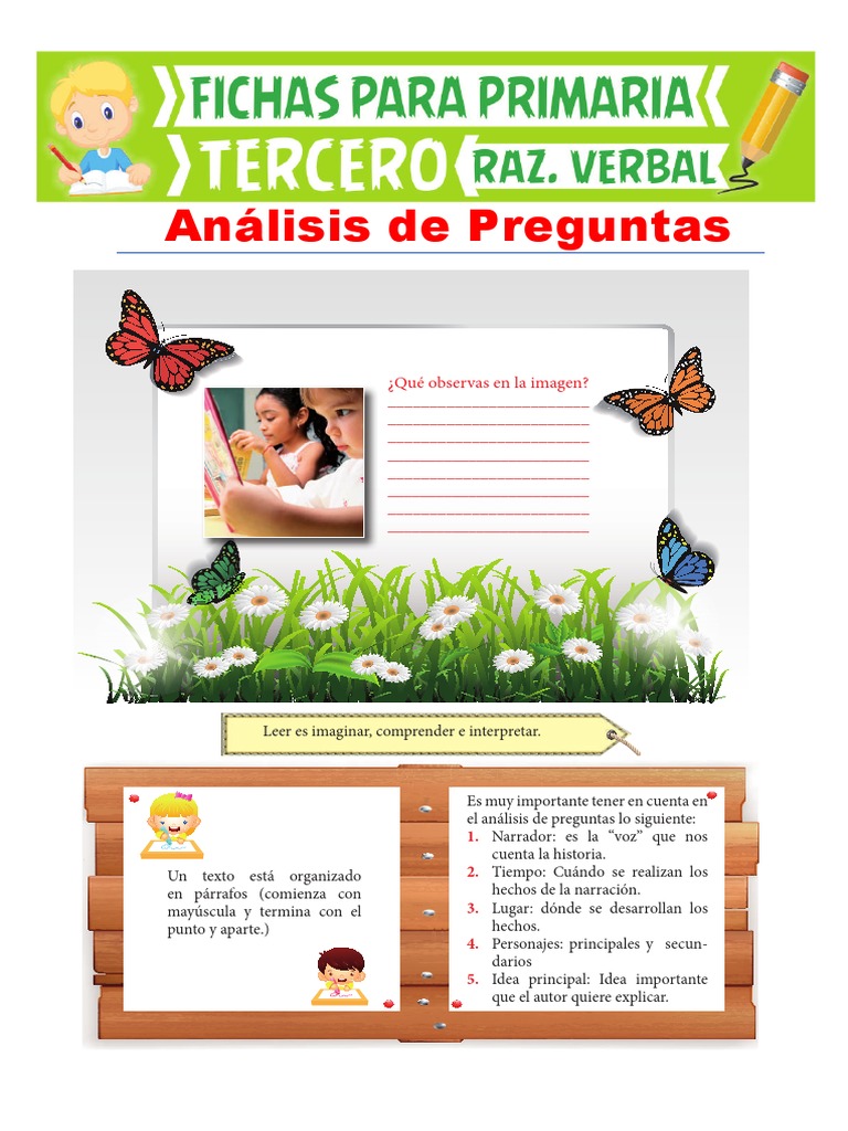 Analizando Las Preguntas para Tercer Grado de Primaria | PDF