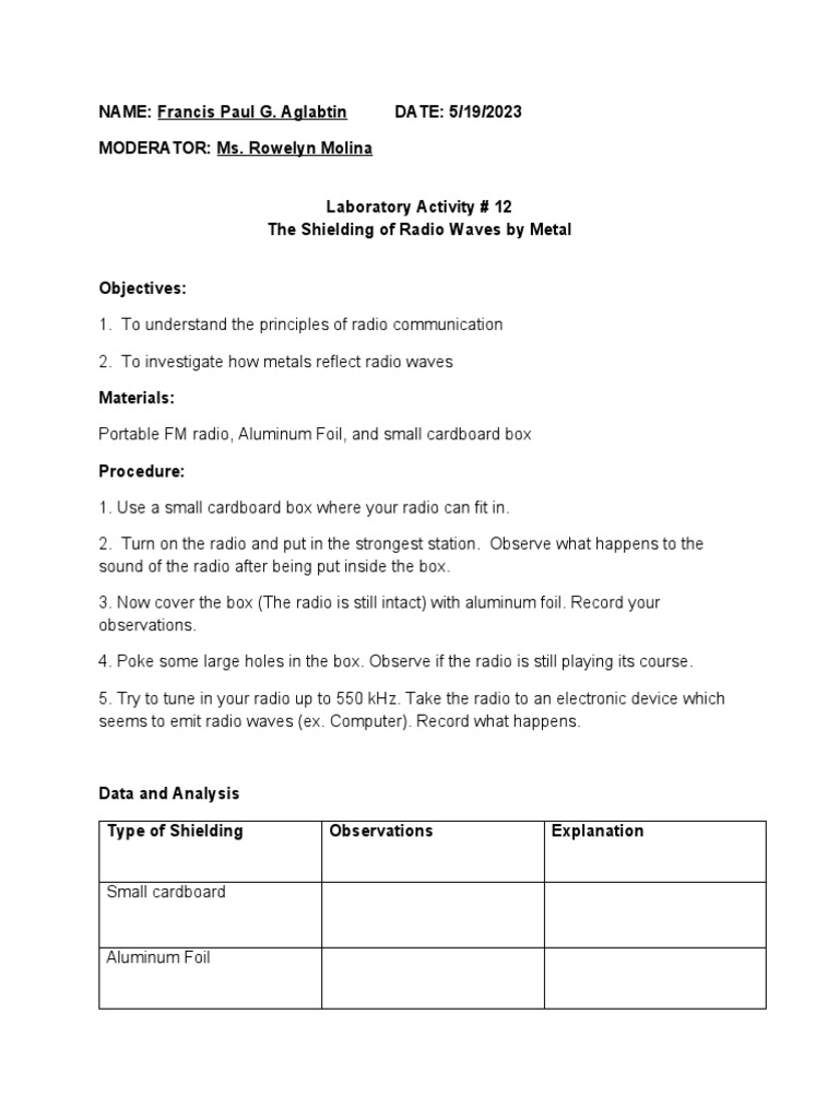 YS-11-Laboratory-Activity-12 (1) | PDF