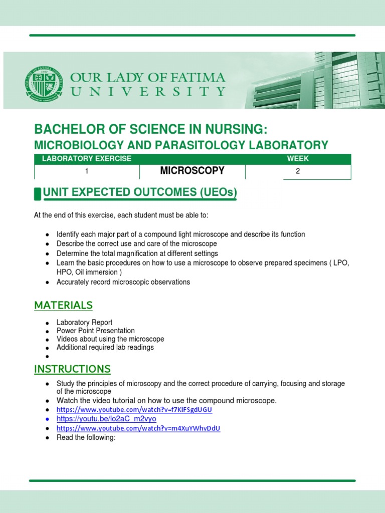 Lab Exercise 1 MICROS | PDF | Microscope | Materials Science