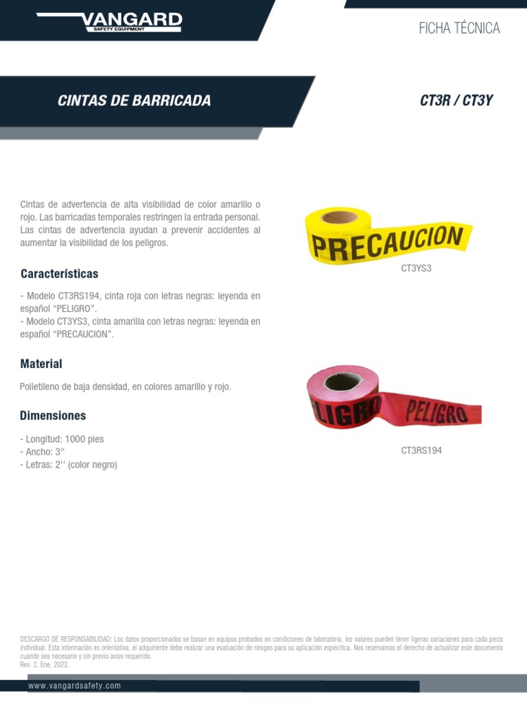 CINTA DE PRECAUCION AMARILLA Y ROJA | PDF