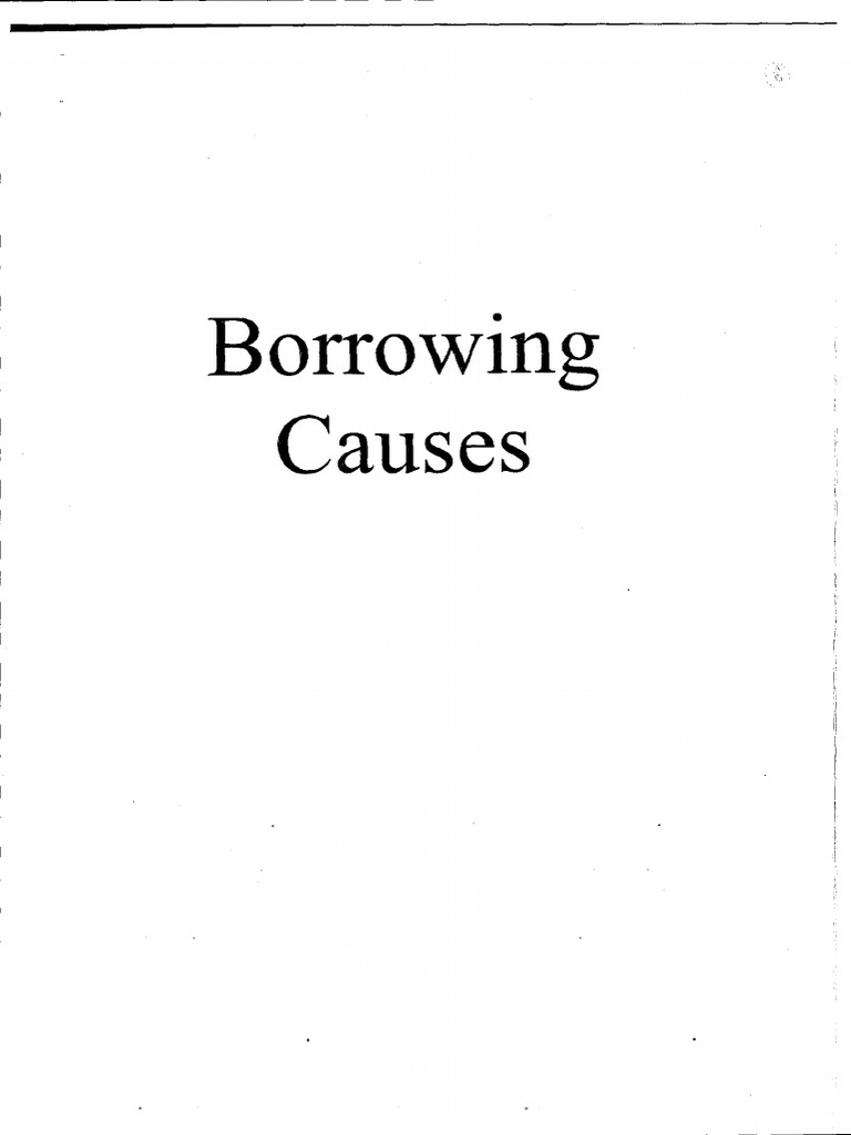 C-1.Borower Casuses | PDF