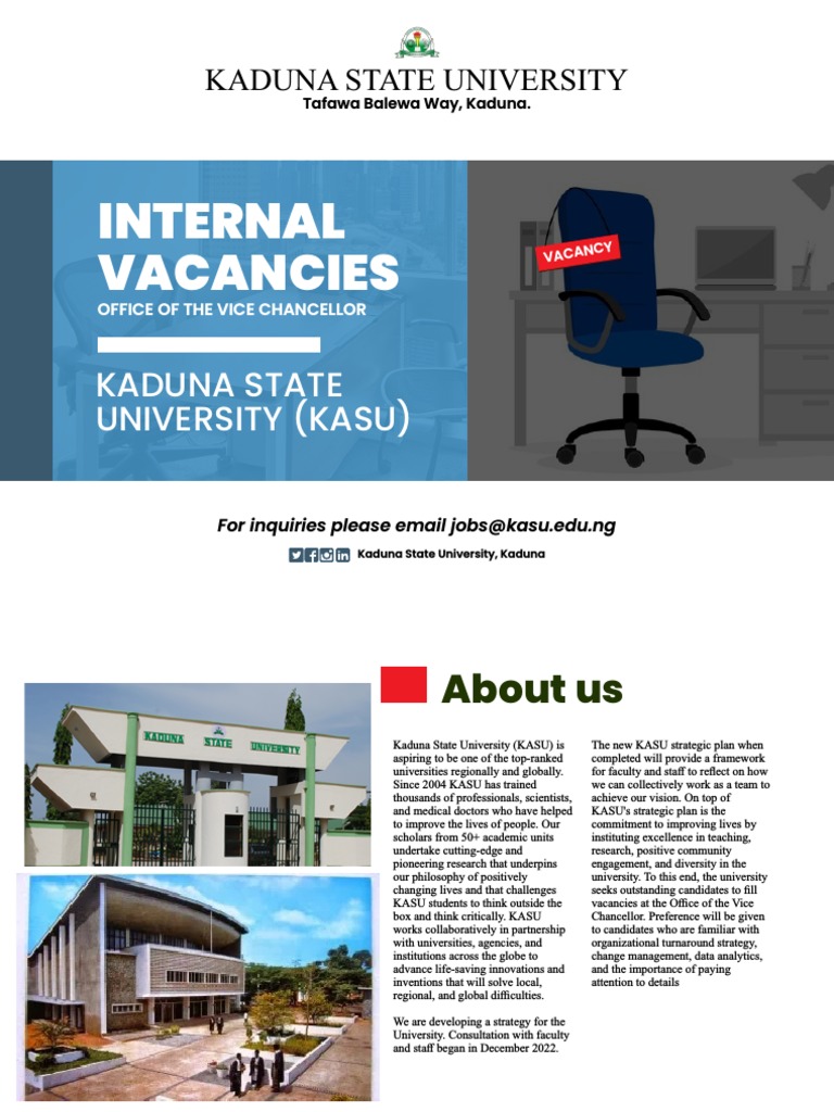 KASU Internal vacancy edit | PDF | Educational Technology | Social Media